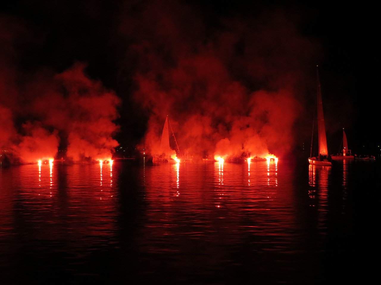 What Should You Do if a Fire Breaks Out at the Front of Your Boat?